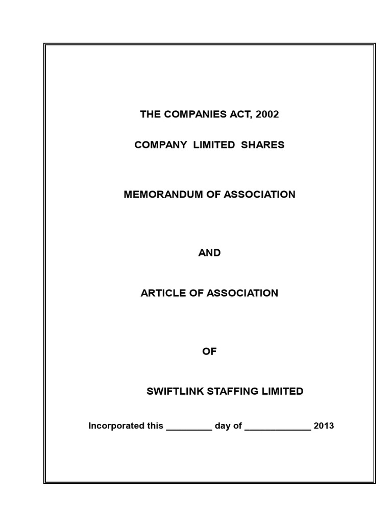 Swiftlink Staffing Limited | PDF | Proxy Voting | Business