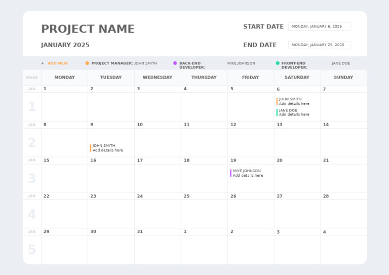 Project Calendar #14303 | PDF