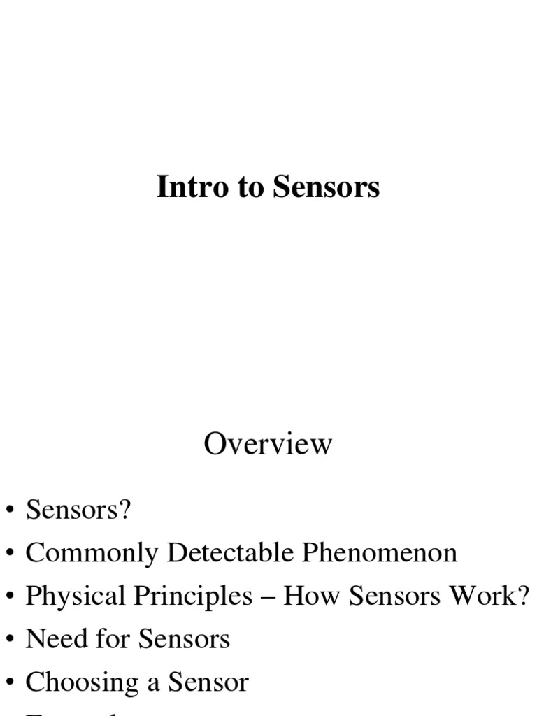 Sensors Introduction | PDF | Accelerometer | Capacitor