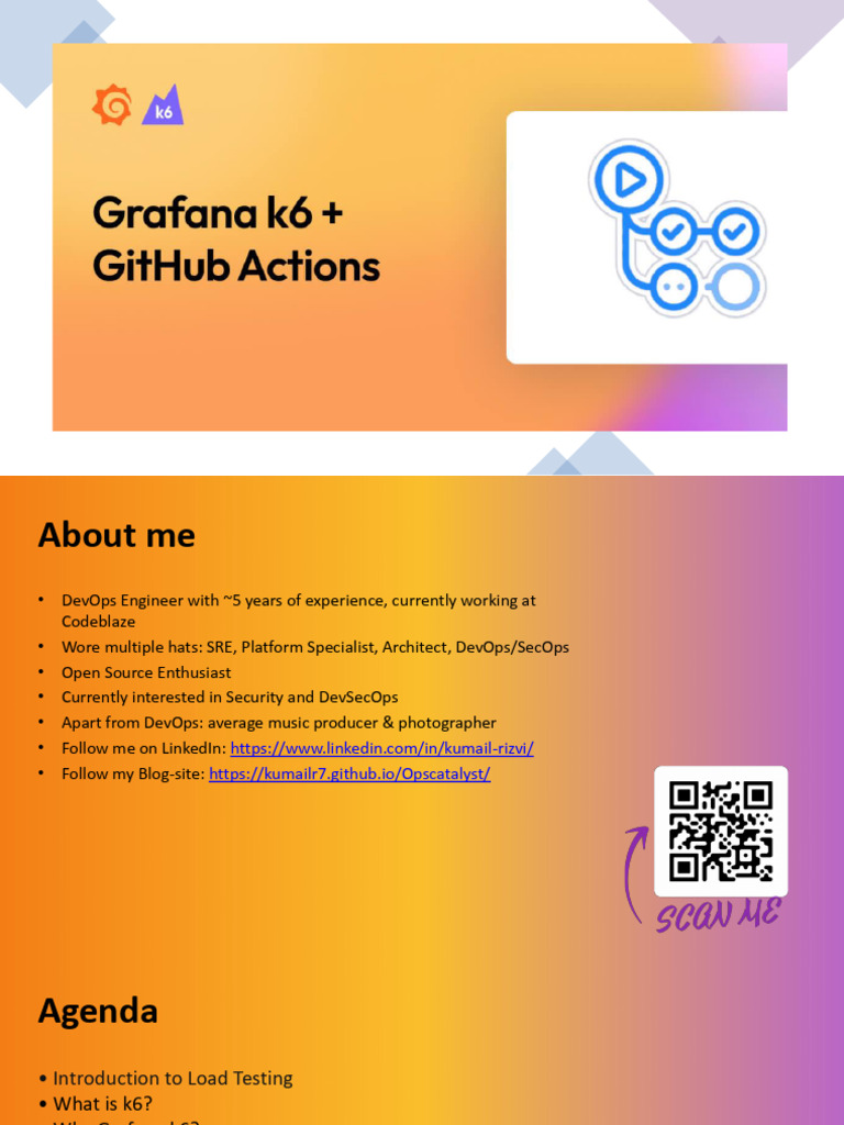 Grafana k6 GitHub Actions Presentation | PDF | Service Level Agreement | Computer Science