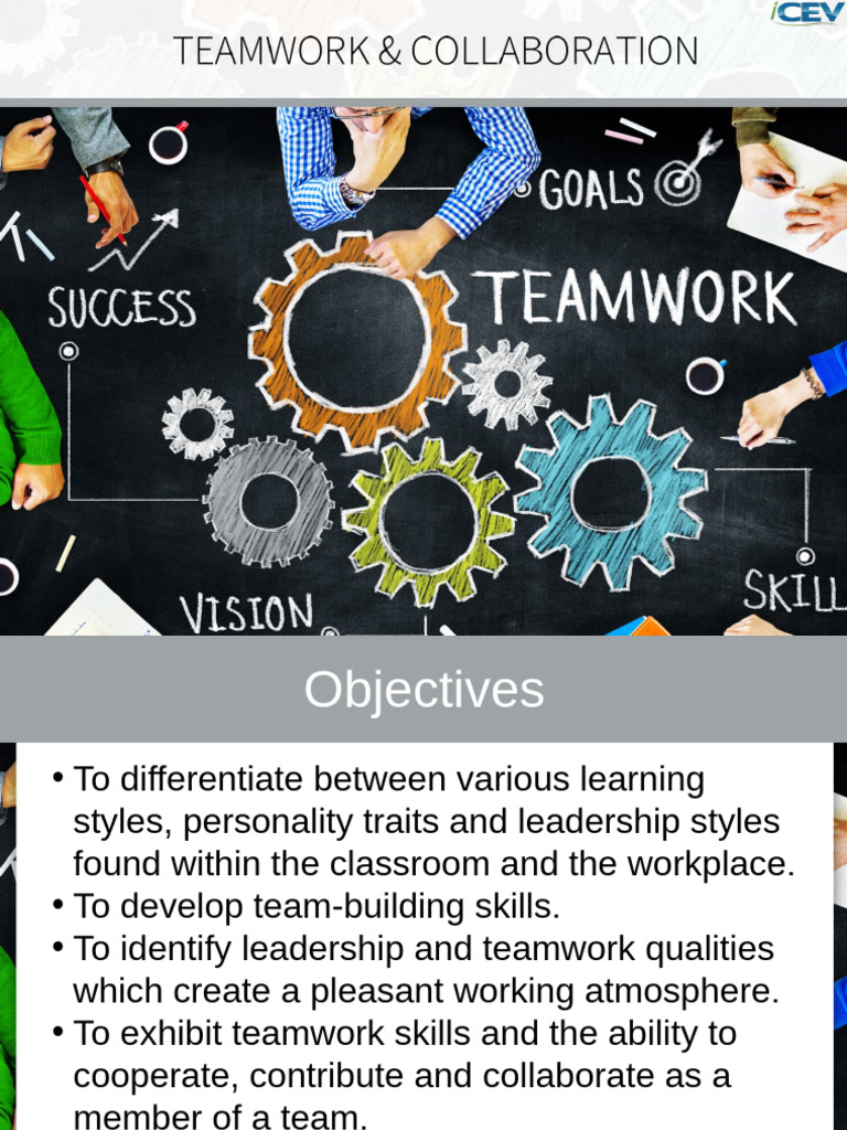 Teamwork and Collaboration Course | PDF | Leadership | Skill