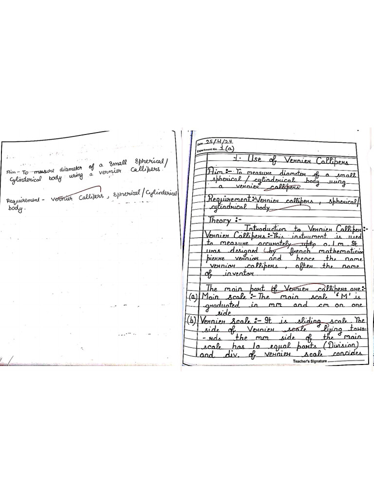 11 Physics Practical 1 | PDF