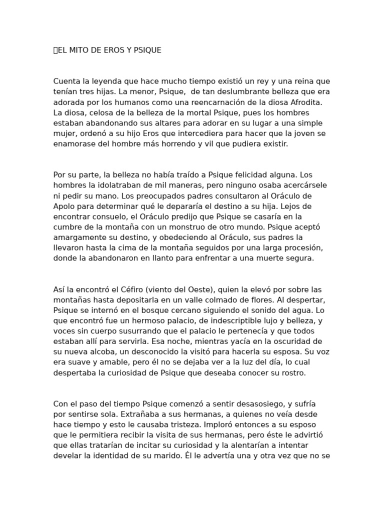 Eros Dios Del Amor Mito Giergo y Análisis Platónica | PDF | Eros | Afrodita