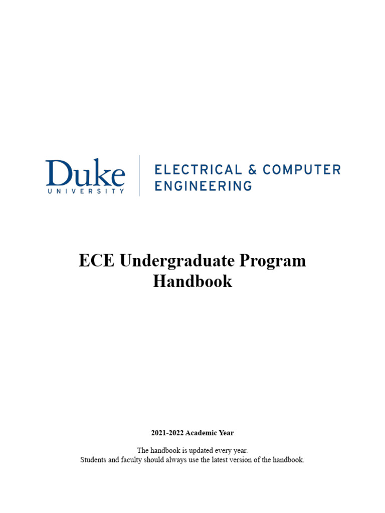 ECEhandbook F21 | PDF | Engineering | Electrical Engineering