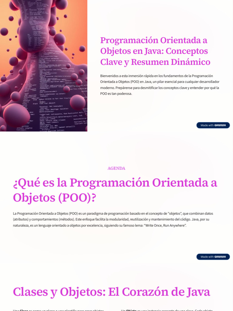 Programacion Orientada A Objetos en Java Conceptos Clave y Resumen Dinamico | PDF | Programación ...