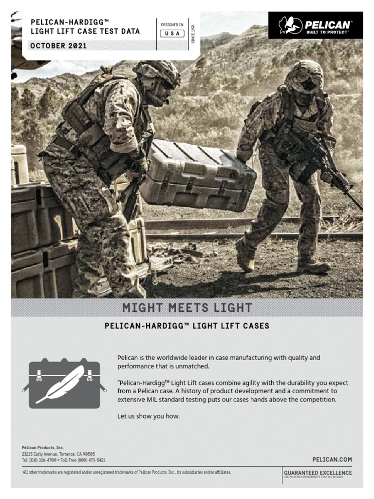 Pelican Light Lift Test Results 2021 | PDF | Humidity | Materials