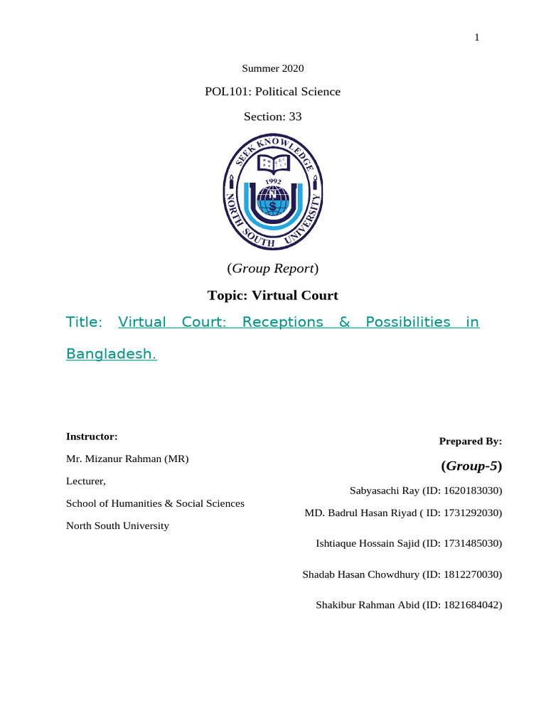 Sec 33_ Group-5_ Virtual Court | PDF | Judge | Bail