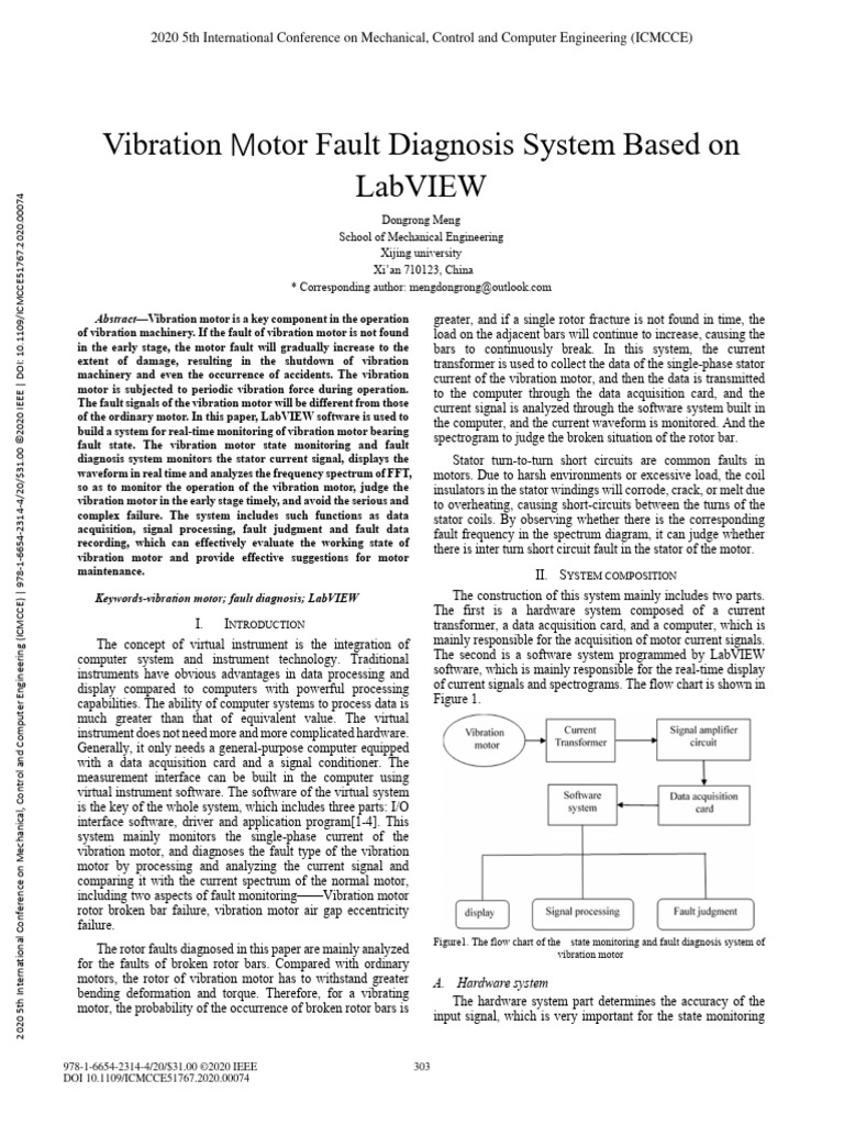 Vibration - Motor Based - On - LabVIEW | PDF