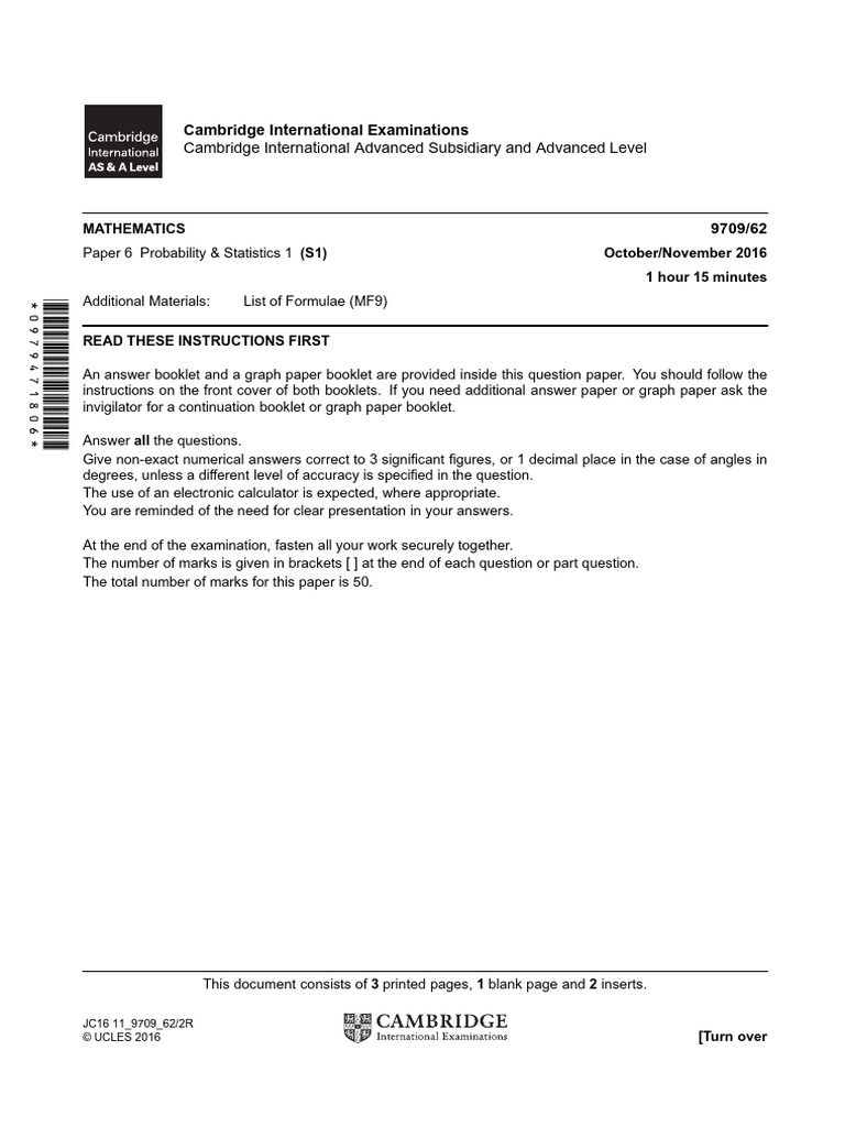 Cambridge International Advanced Subsidiary and Advanced Level | PDF ...