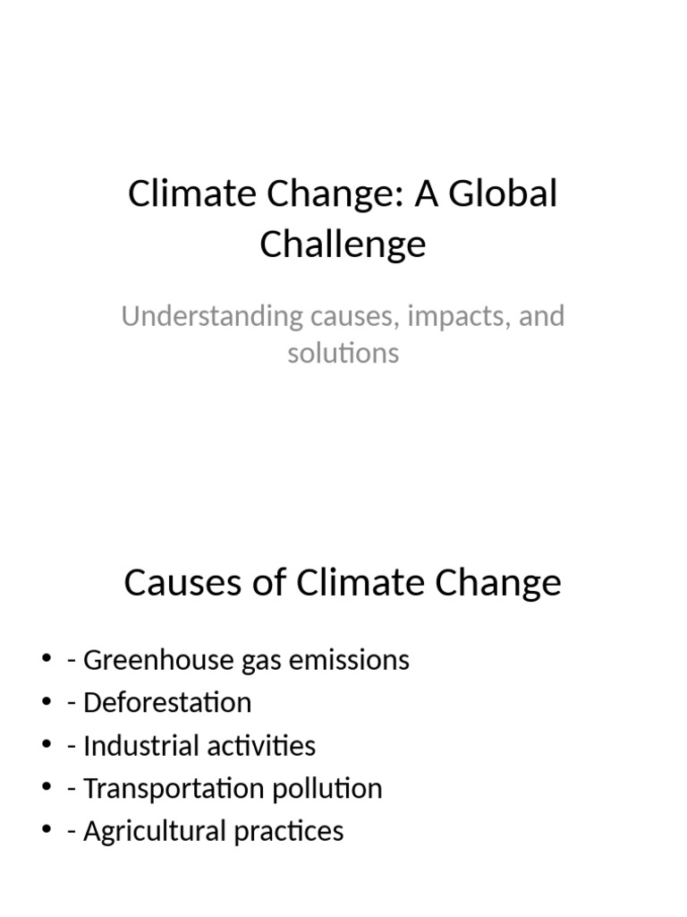 Climate Change Presentation | PDF