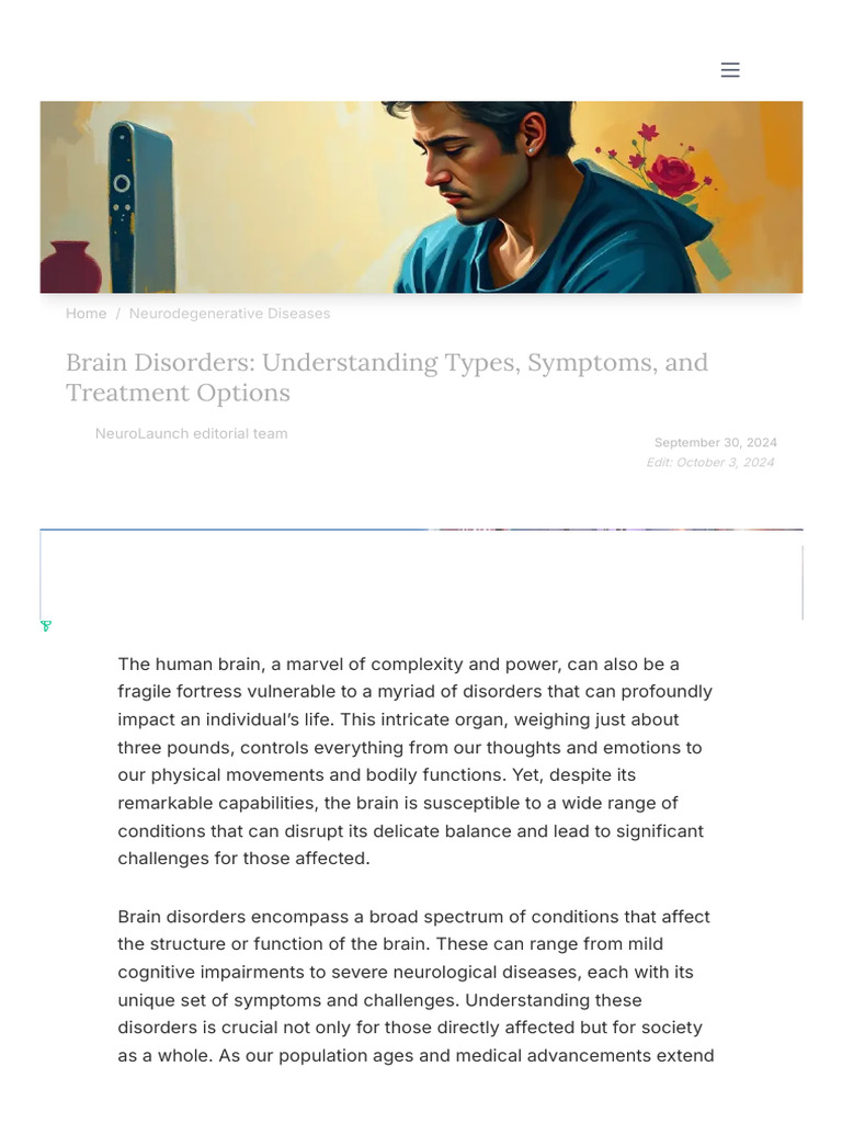 MPH25 - Brain Disorders - Types, Symptoms, and Treatment Options | PDF ...