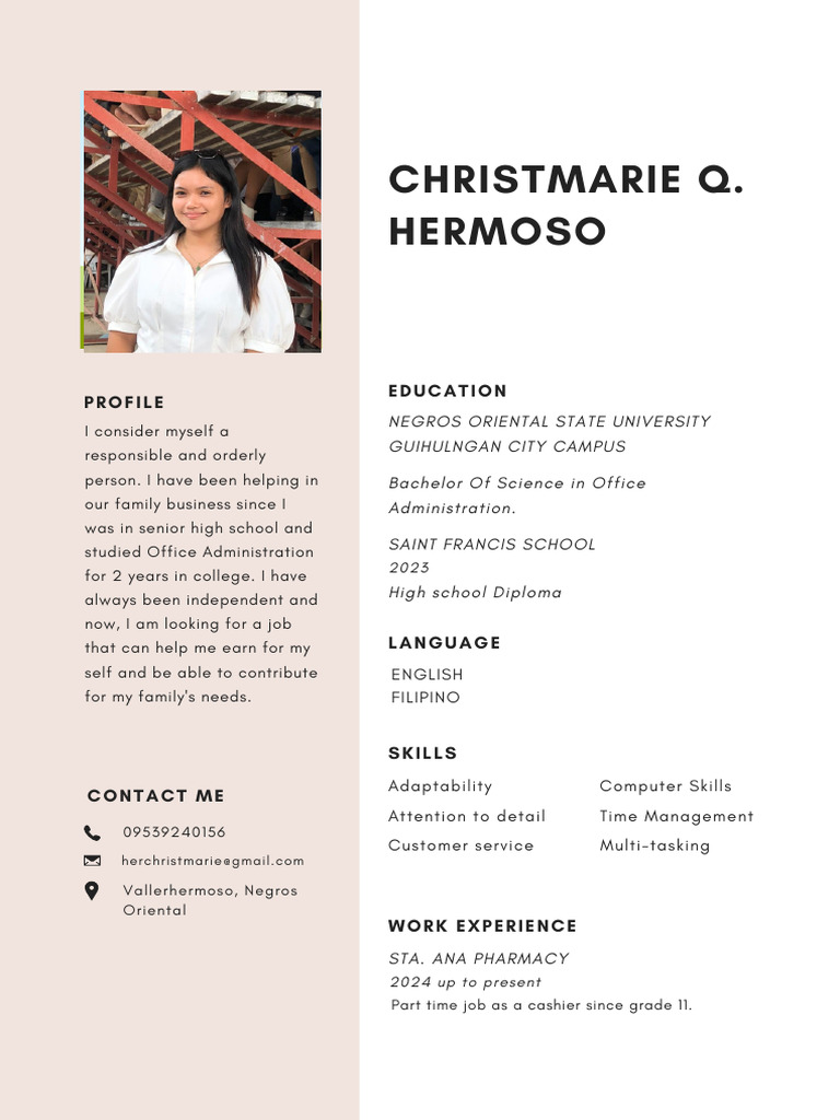 White Simple Student CV Resume - 20250804 - 194615 - 0000 | PDF