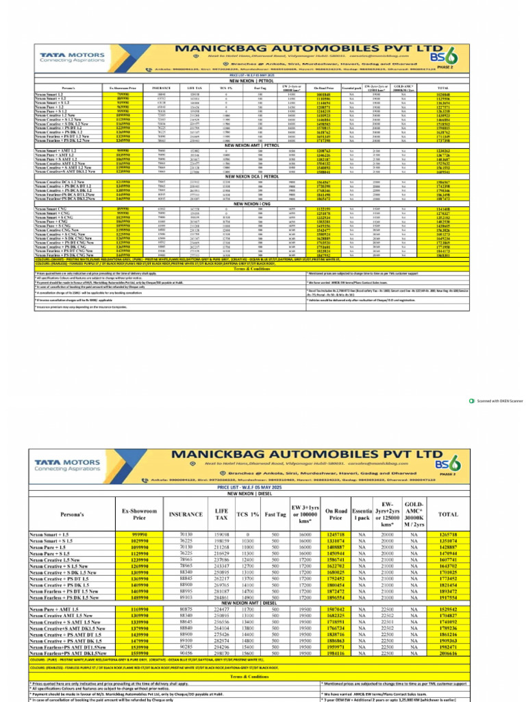 3 Hbl All New Price List May 2025 | PDF