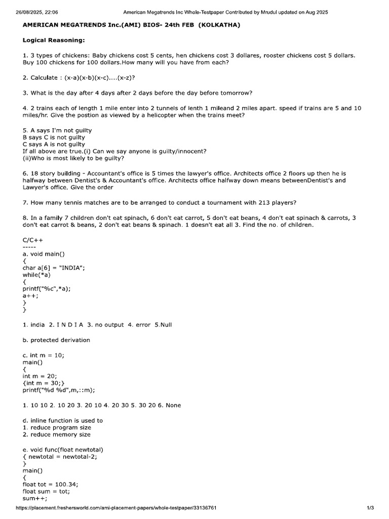 Ami 1 | PDF
