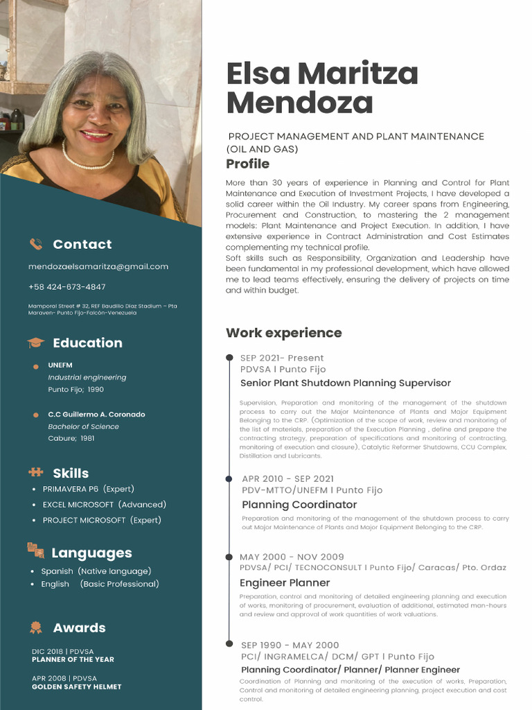 CV Engineer Elsa Mendoza | PDF