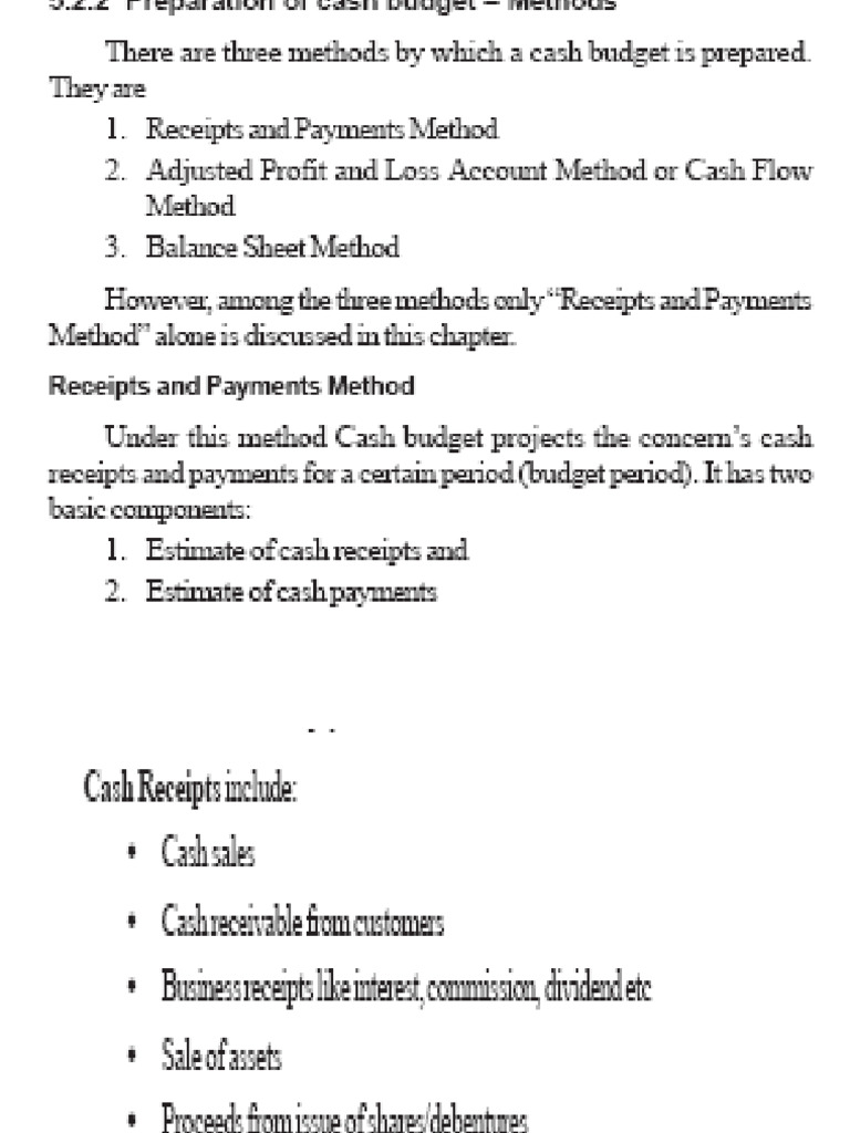 Cash Budgeting | PDF