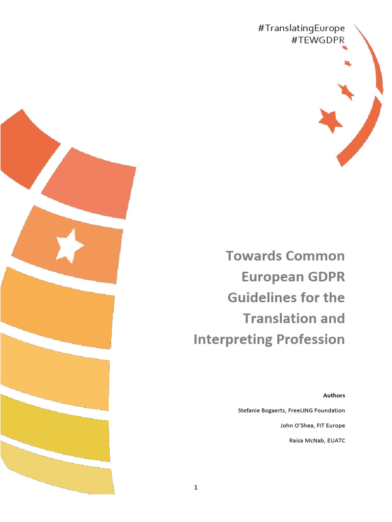 Common Guidelines For GDPR | PDF | Justice | Crime & Violence