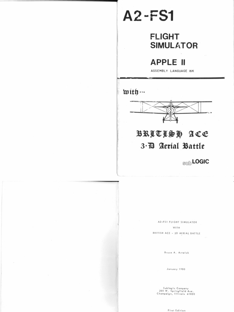 Sublogic A2fs1 Manual Ocr | PDF | Compass | Lift (Force)