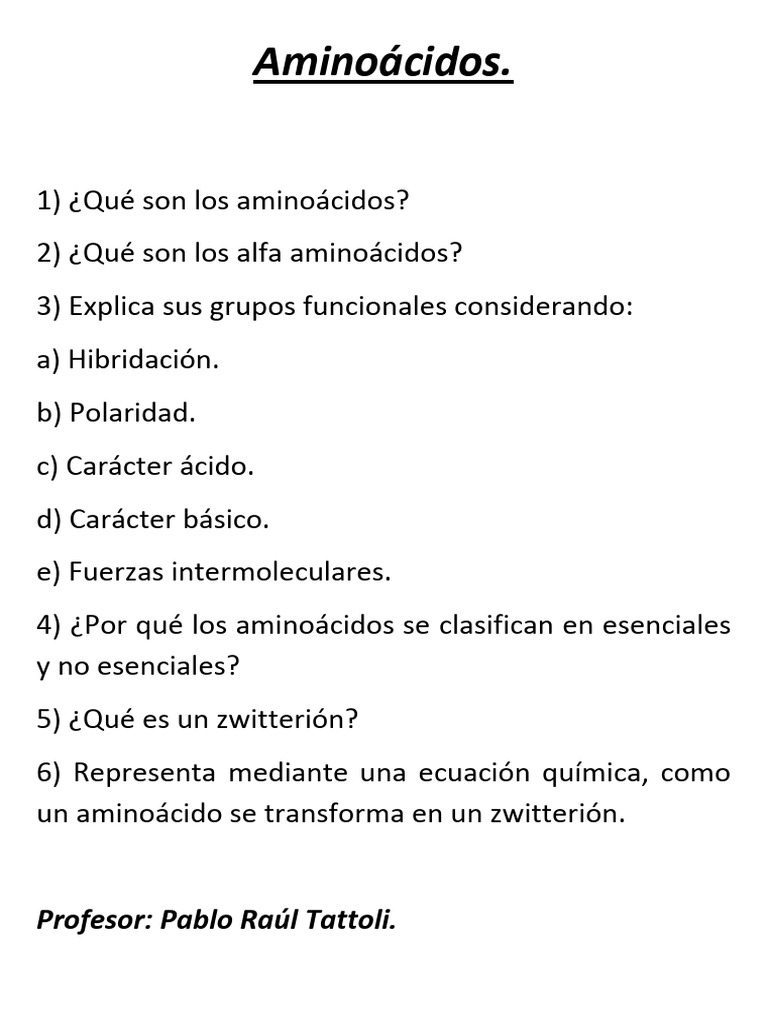 Amino Cidos | PDF