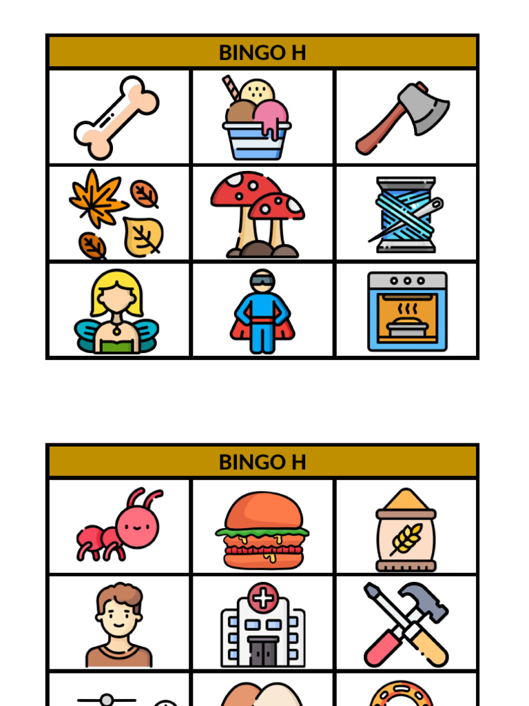 Bingo H: Lista de Palabras Clave | PDF