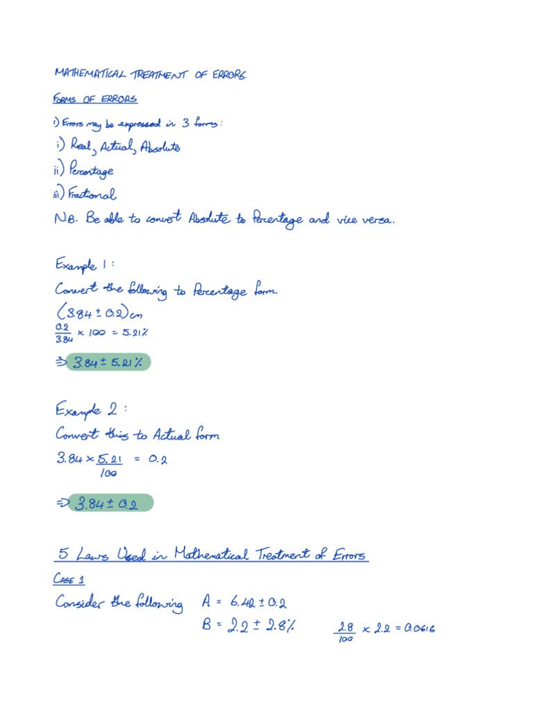 Errors And Uncertainties Pdf
