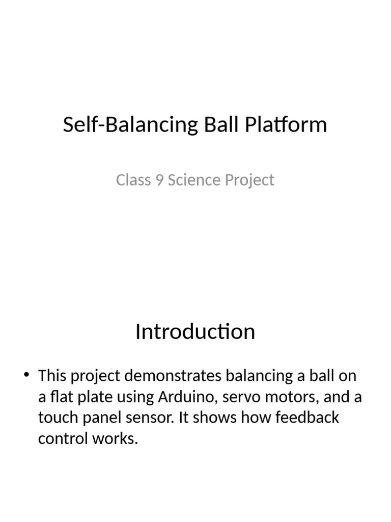 Self Balancing Ball Project Final | PDF