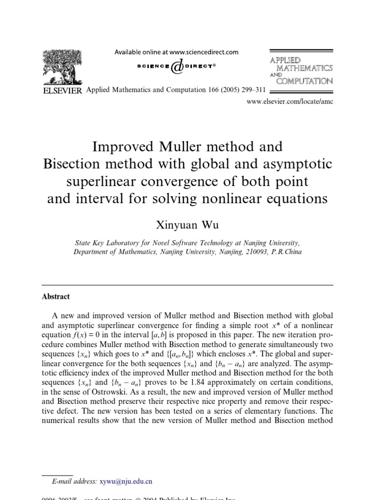 Muller Bisection | PDF | Accuracy And Precision | Numerical Analysis