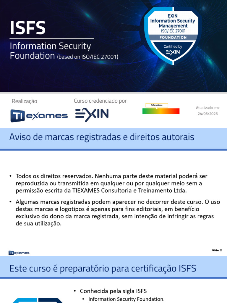 Curso de Certificação ISFS em Segurança | PDF | Segurança da informação ...