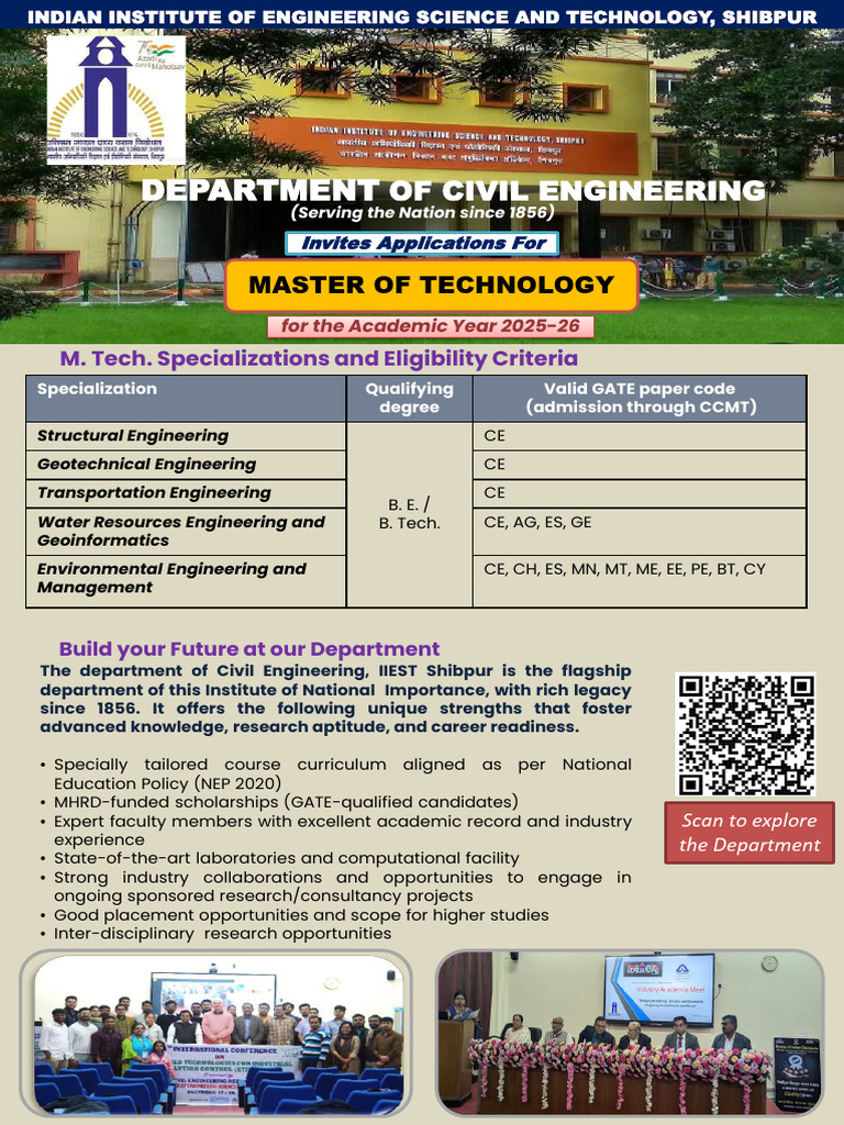 M.Tech Admissions 2025-26: Civil Engineering | PDF | Hydrology ...