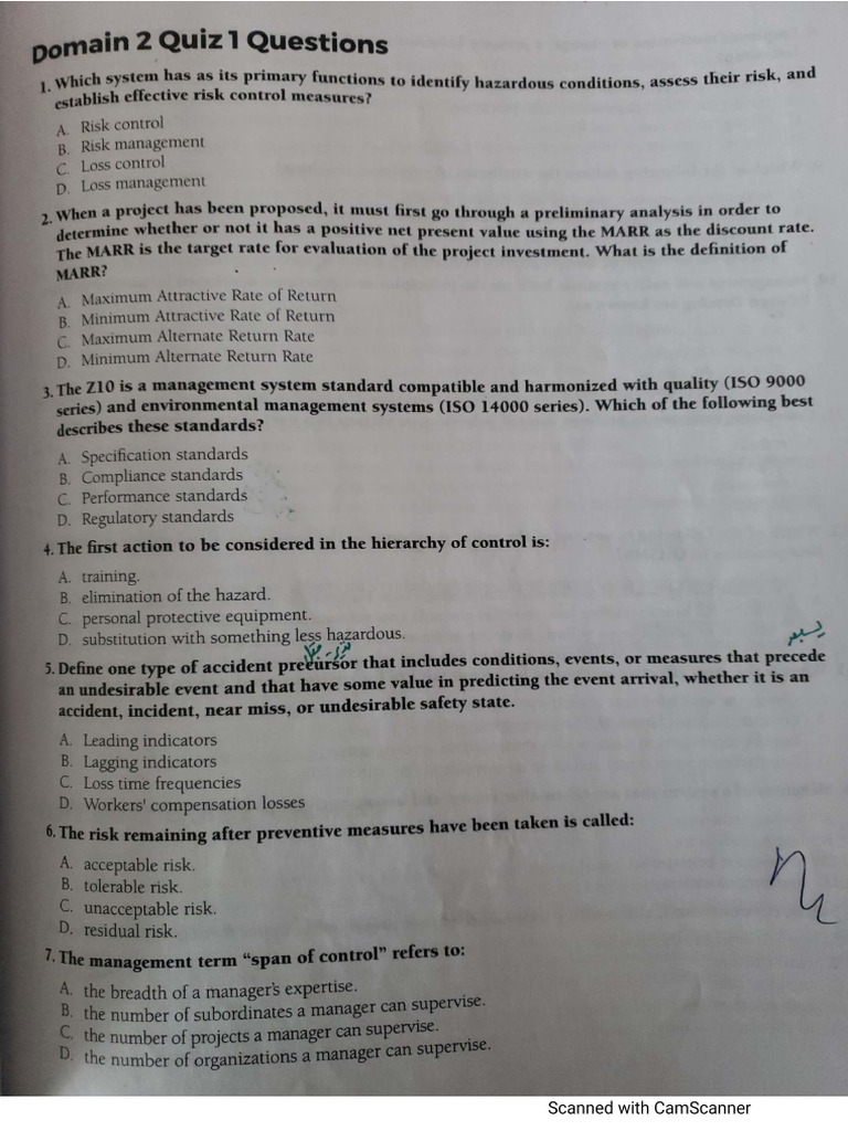 SPAN Domain 2 Quiz 1 | PDF
