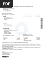 Wire Transfer Confirmation and Receipt | PDF