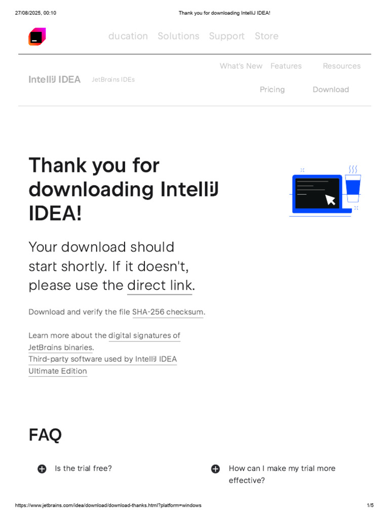 Thank You For Downloaditthng IntelliJ IDEA! | PDF | Information Technology | Software Engineering