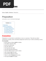 100 Important Preposition List | PDF