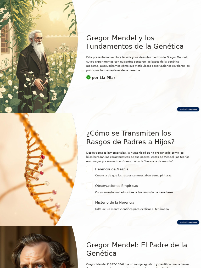 Gregor Mendel y Los Fundamentos de La Genetica | PDF | Genética | Herencia