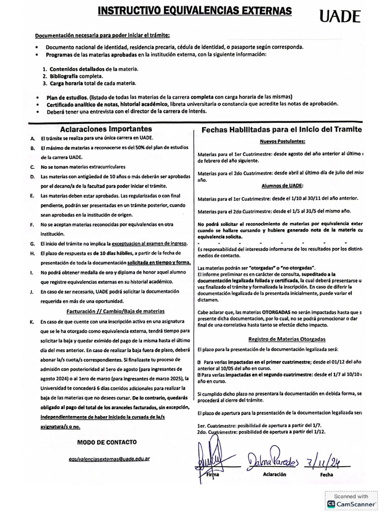 Instructivo Equivalencias Externas | PDF