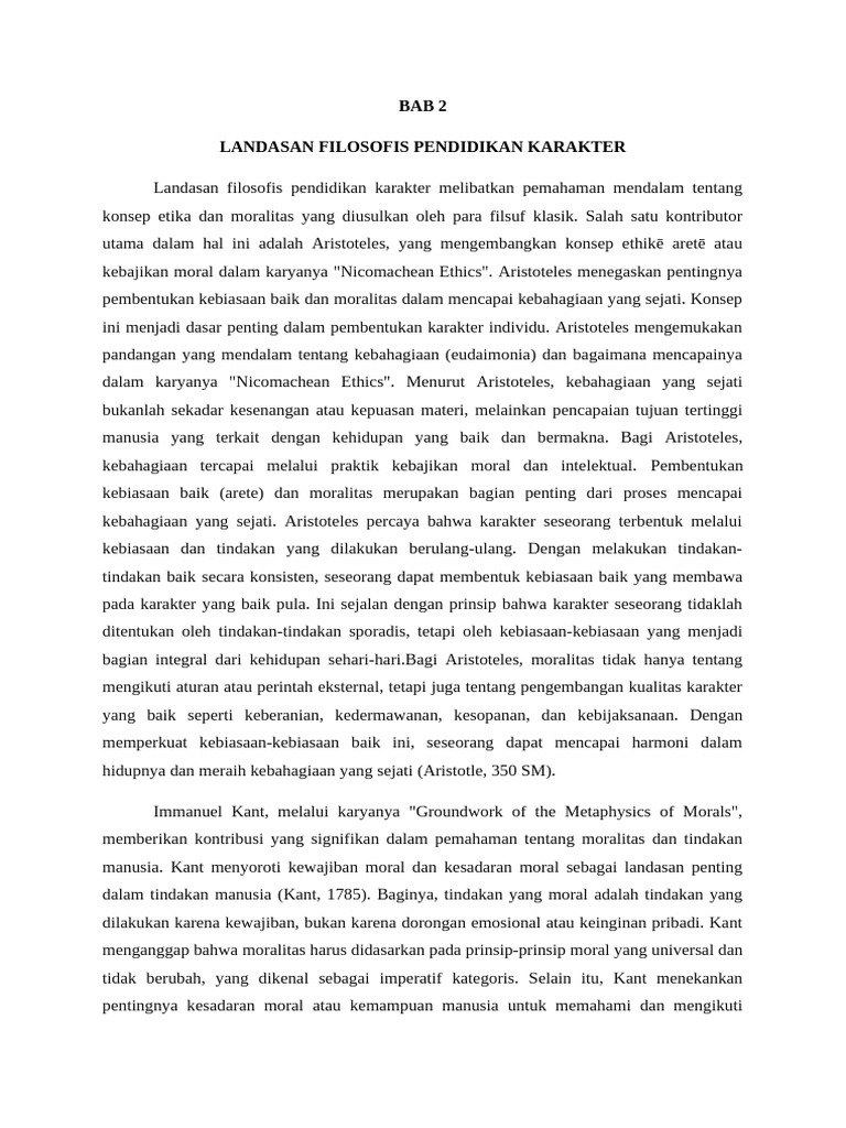 Bab 2 Pendidikan Karakter | PDF