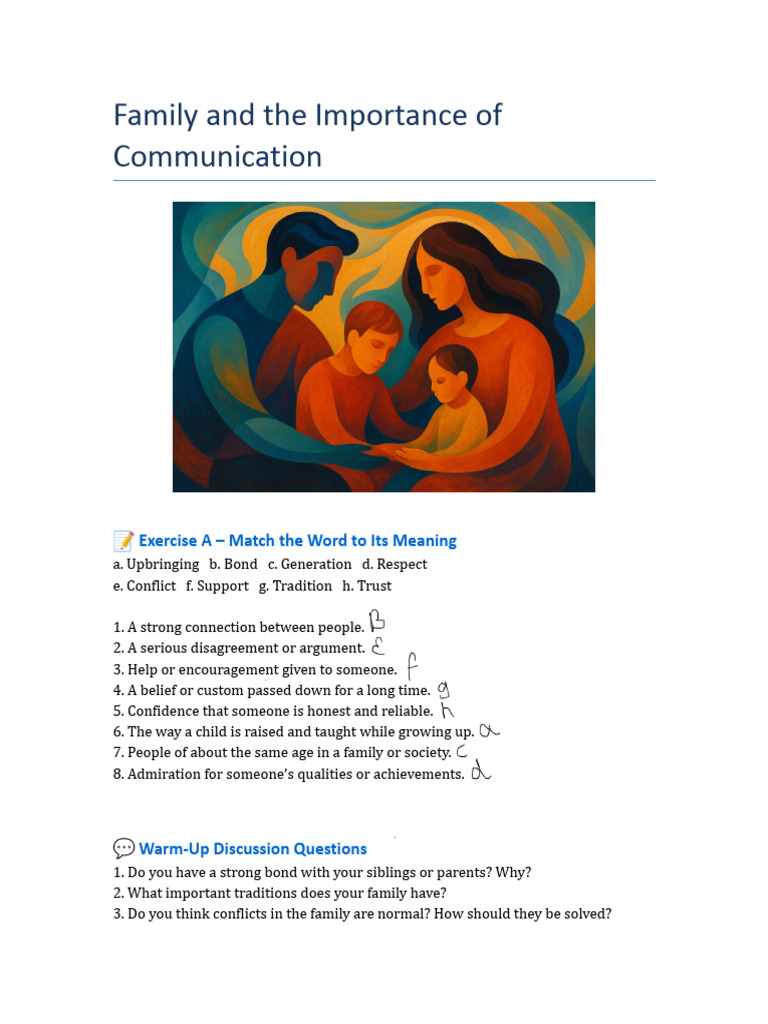 Importance of Family Communication | PDF | Communication ...