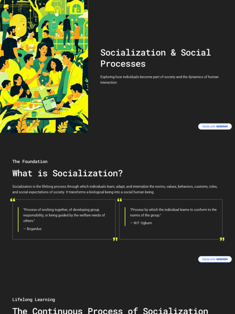 Socialization and Social Processes | PDF | Socialization | Psychology