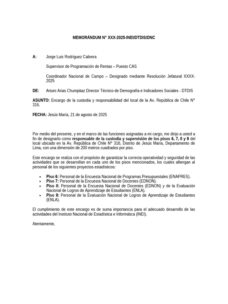 Proyecto de Memo | PDF