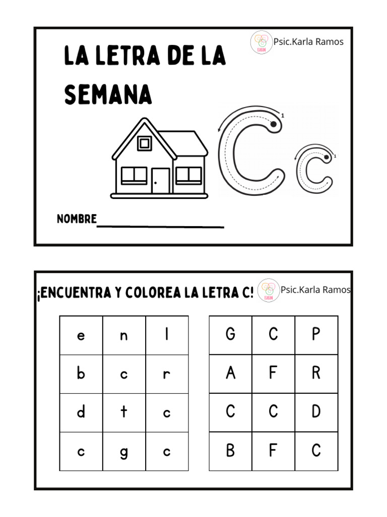 Actividades de Lectura con la Letra C | PDF