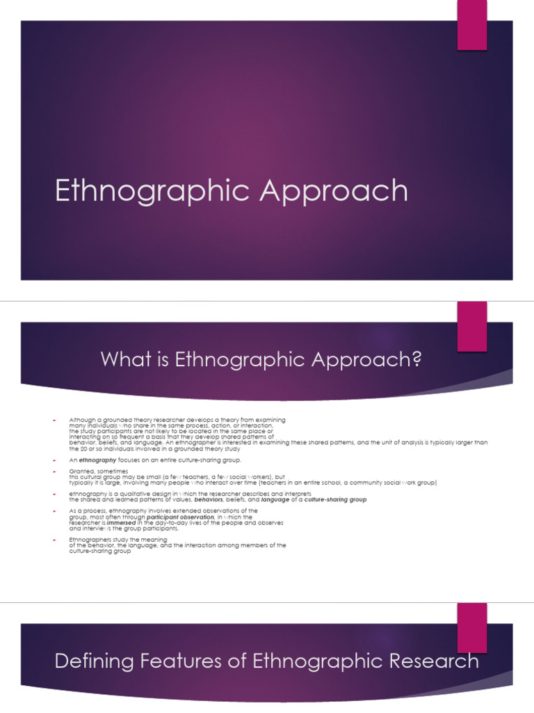 Ethnographic Research Approach | PDF | Ethnography | Science