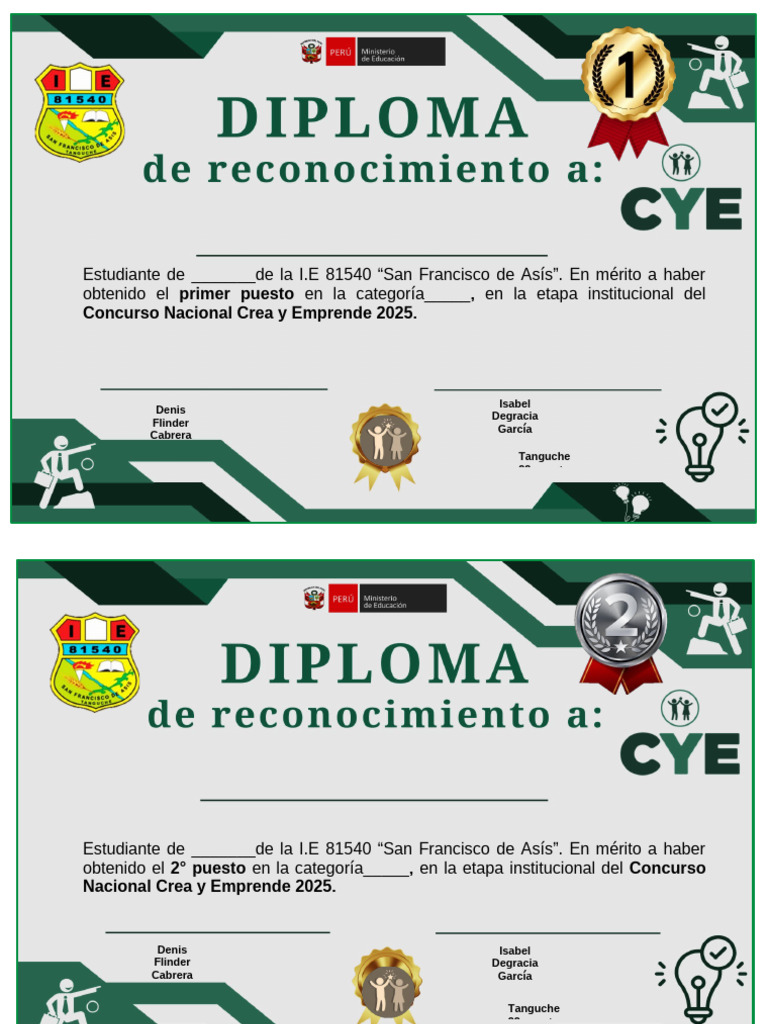 Diploma de Reconocimiento | PDF