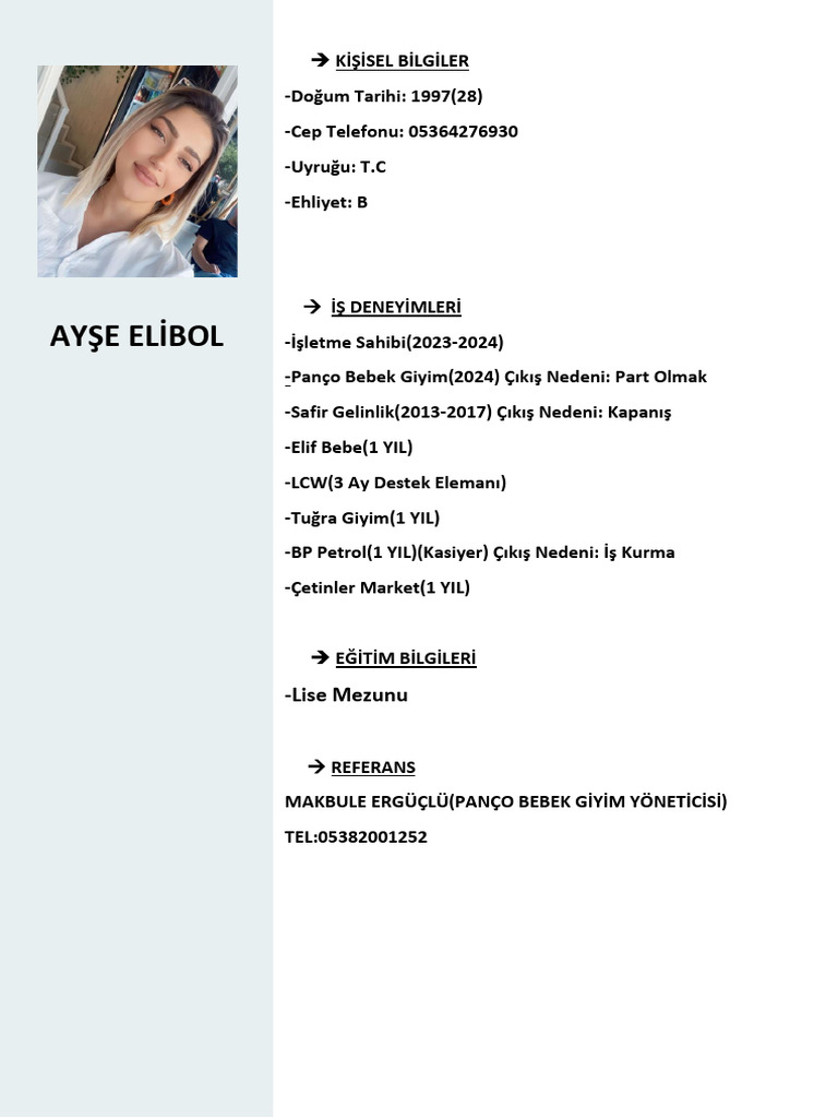 satis-danismani-cv-ornegi (1) | PDF