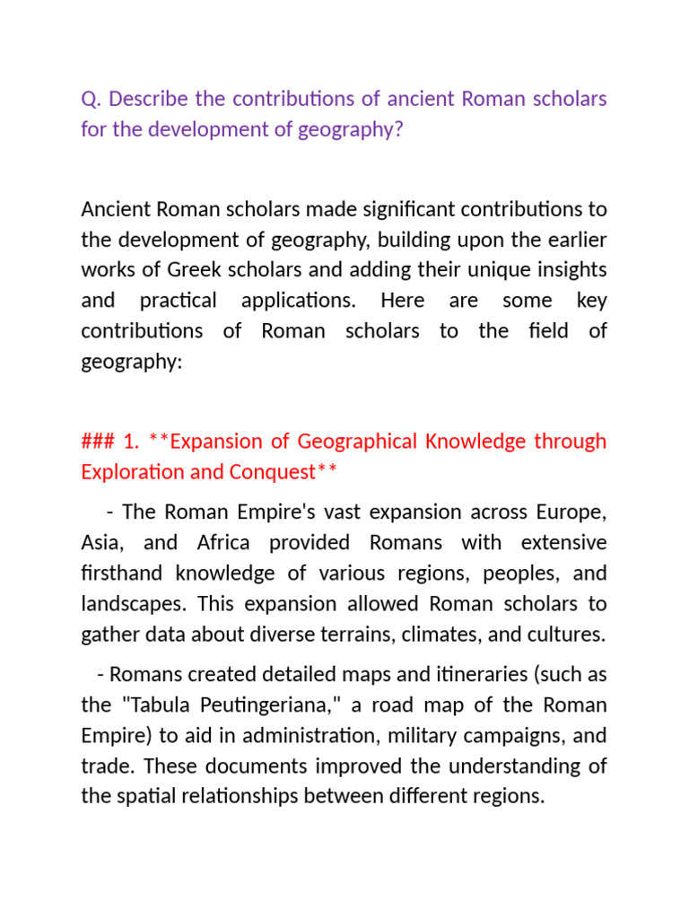 Ancient Roman Scholars | PDF | Geography | Cartography