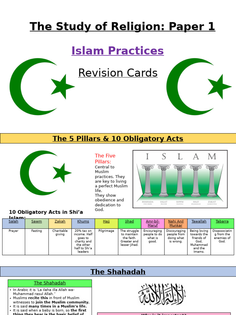 Key Islamic Practices: 5 Pillars & Acts | PDF | Hajj | Husayn Ibn Ali