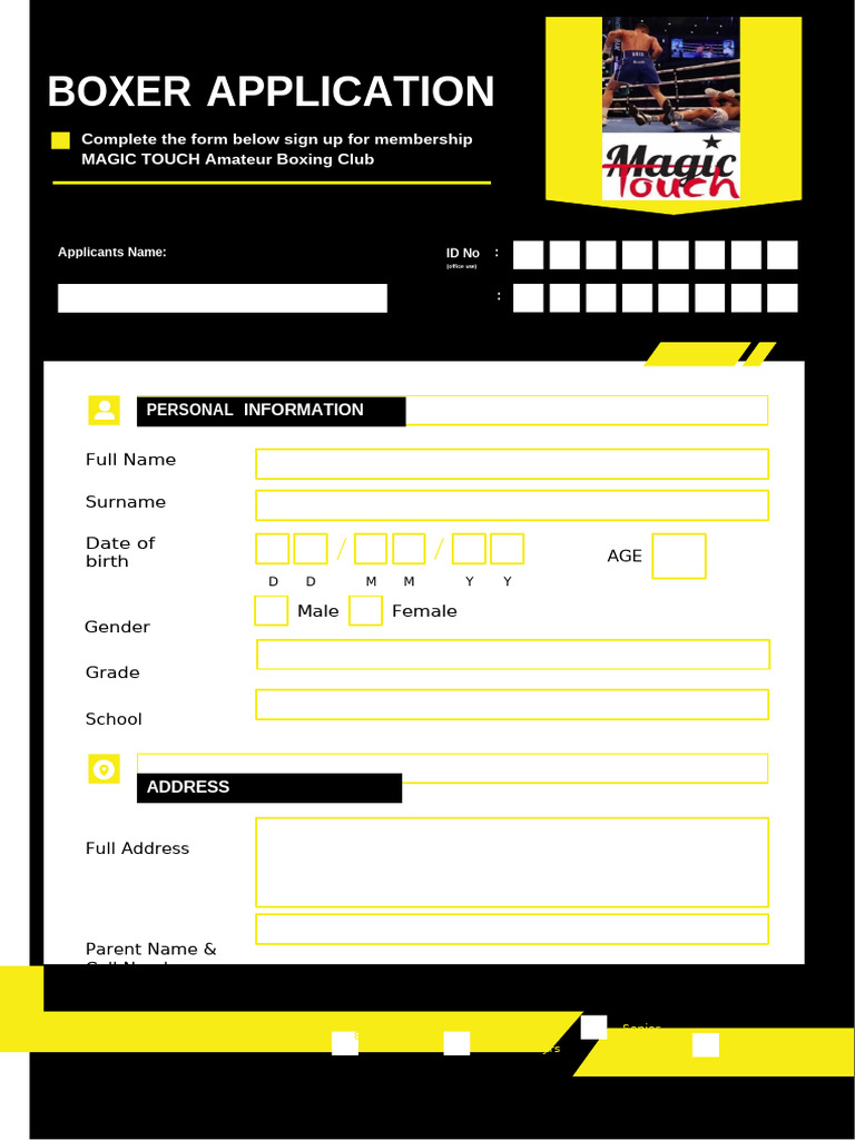 Magic Touch Gym Membership Application Form | PDF | Legal Liability