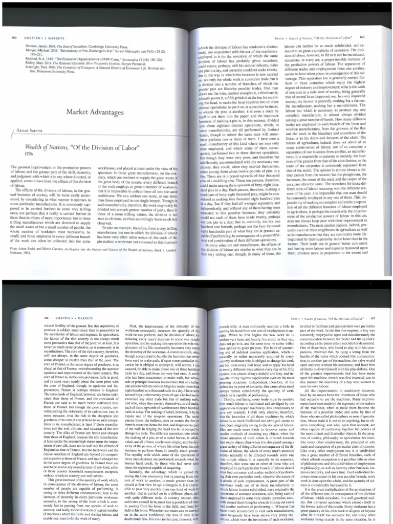 Smith, Wealth of Nations Excerpts | PDF
