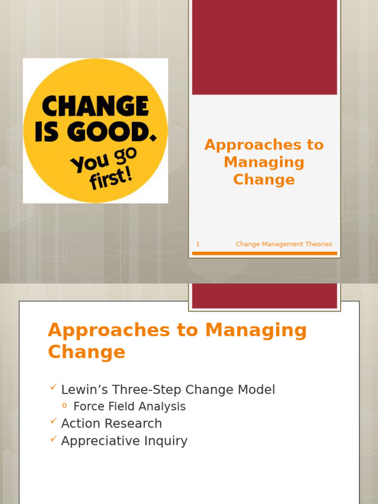 Approaches To Managing Change | PDF | Change Management | Evaluation