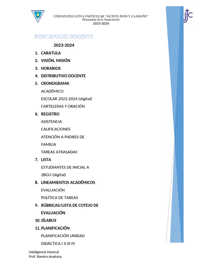Indice y Caratula | PDF