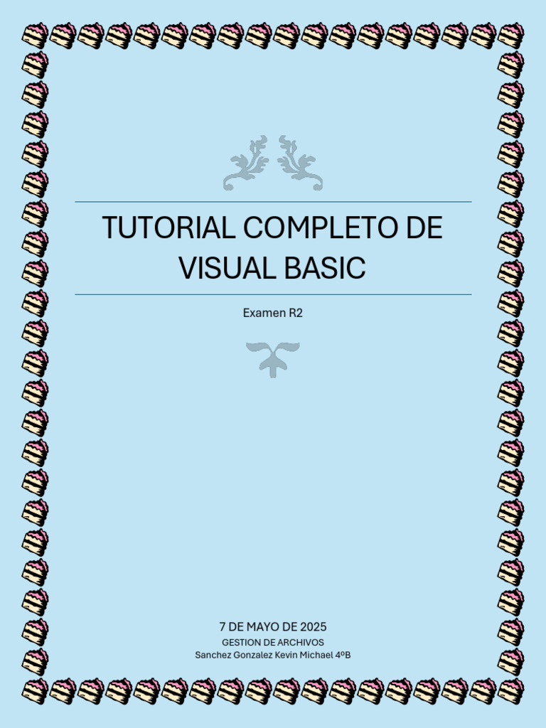 Tutorial Completo de Visual Basic Kevin Sanchez 4B | PDF | Microsoft ...
